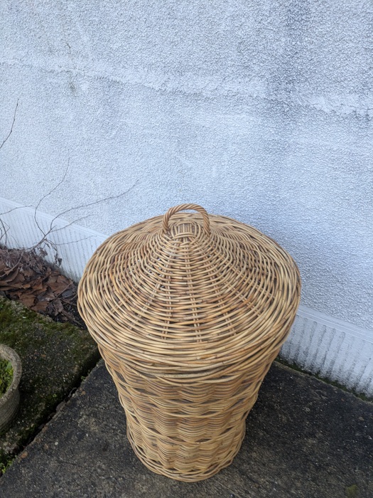 Panière en osier, corbeille - La petite Brocanteuse