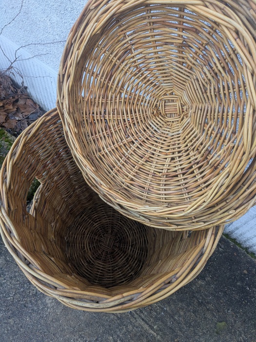 Panière en osier, corbeille - La petite Brocanteuse